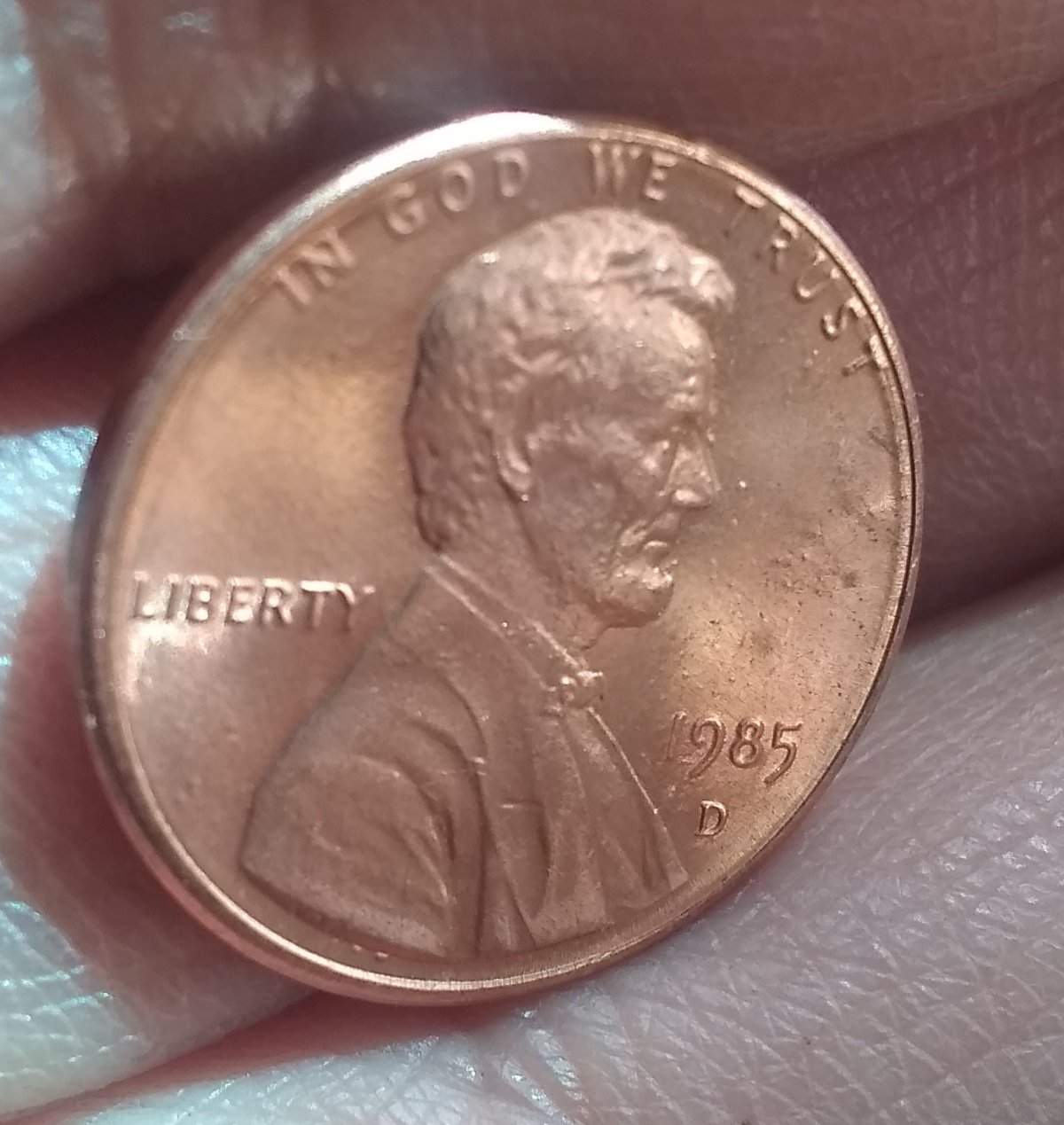 1985-D Lincoln Cent Strike Through "error"? - Coin Community Forum