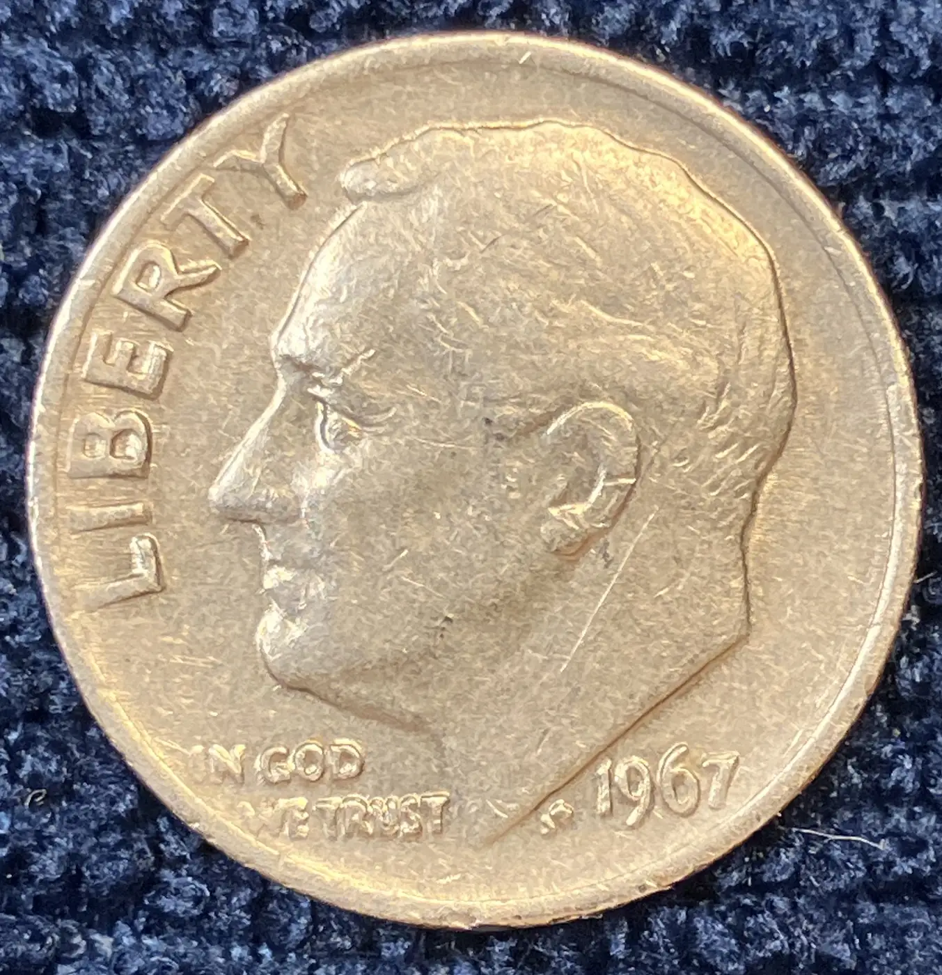 1967 Roosevelt Dime - Doubled Die Obverse / DDO -Fs-101 - Confirmation ...