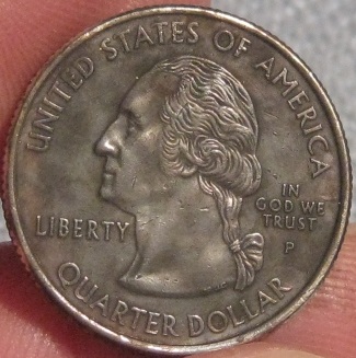 Here's The Gun Bluing On A Clad Quarter - Artificial Color - Coin ...