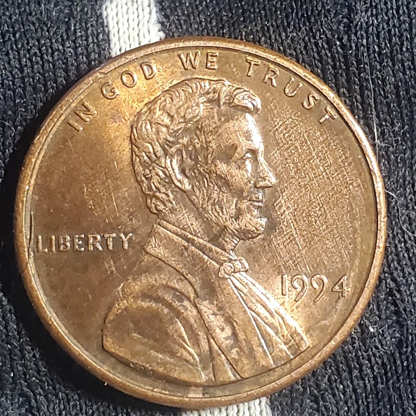 1994 Cent: Found This Today Kinda Odd Marks Under 4 In Date. - Coin ...