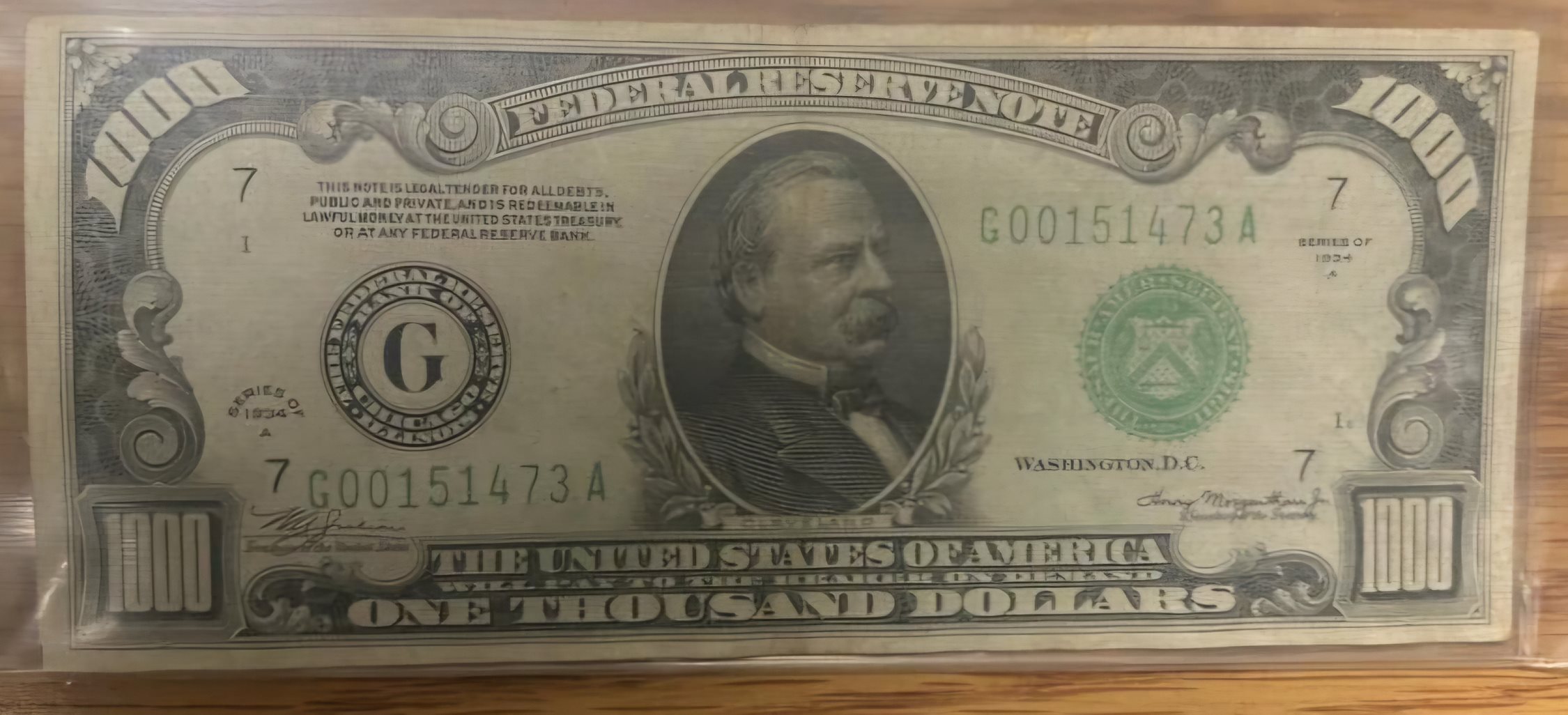 1934 Series $1000 Note - Coin Community Forum