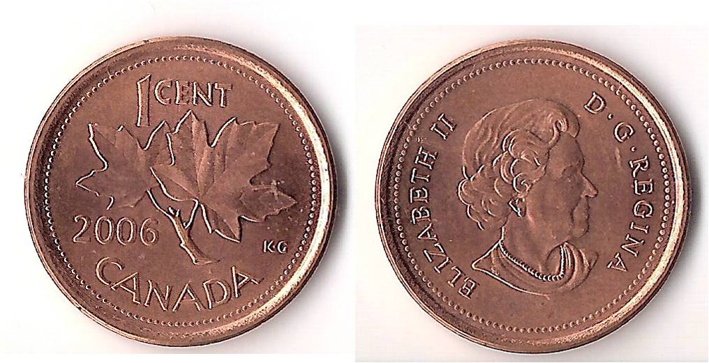 2006 Magnetic Penny No P No RCM / Royal Canadian Mint Mark - Coin ...