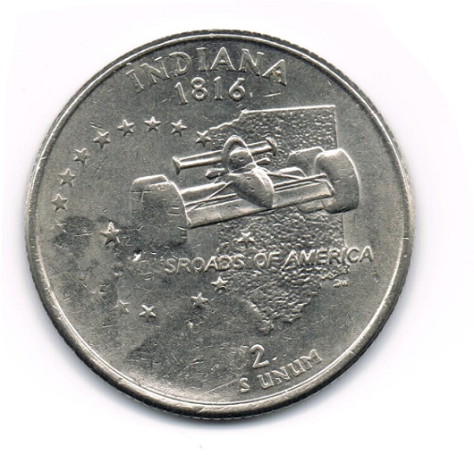 Indiana State Quarter Error , Or Damaged Coin? - Coin Community Forum