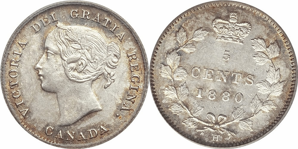 Victoria Five Cent - Nickel Photos, Mintage, Specifications, Errors ...