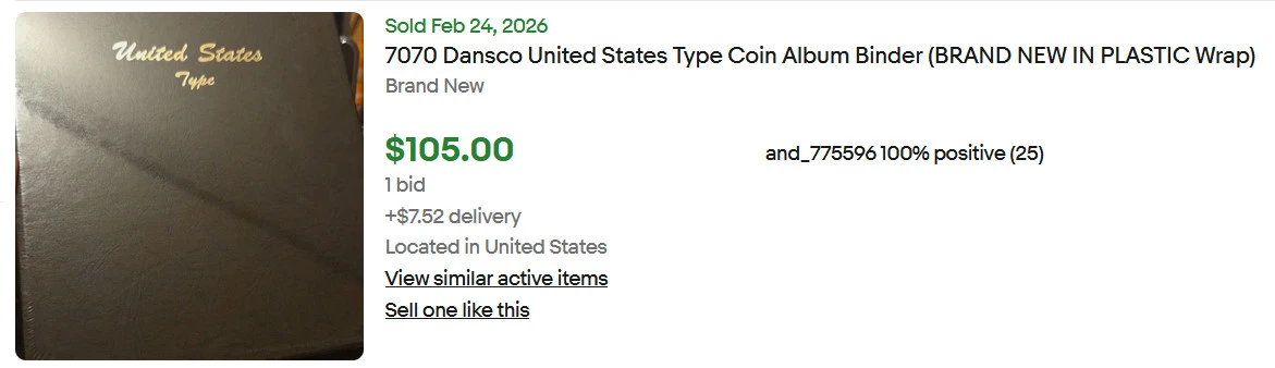 Dansco 7070 Type Set Album - Coin Community Forum