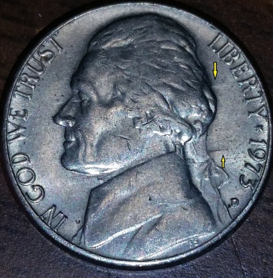 1973 D Nickel With Die Clash? - Coin Community Forum