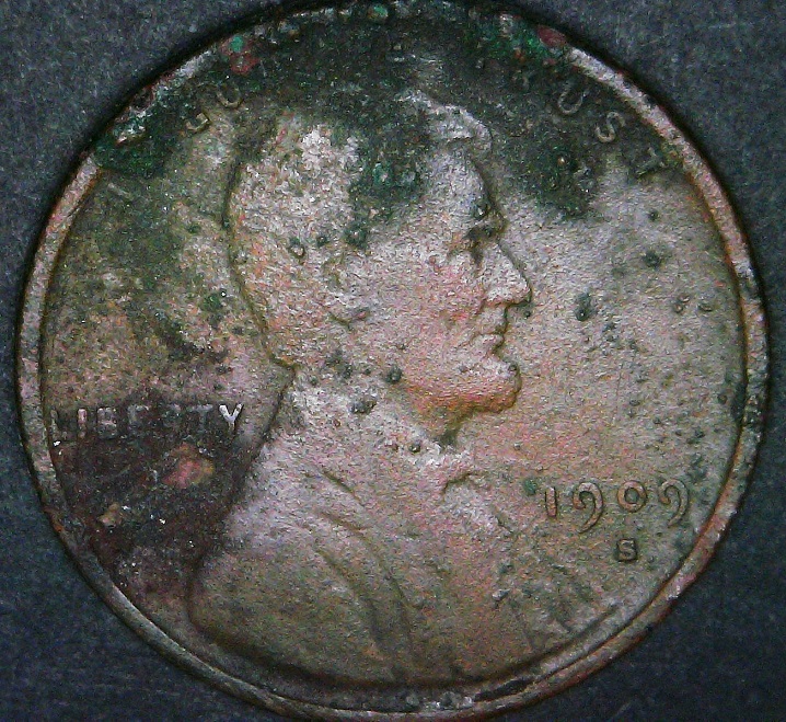 1909 S Penny Severely Corroded. Does It Have A VDB? - Coin Community Forum