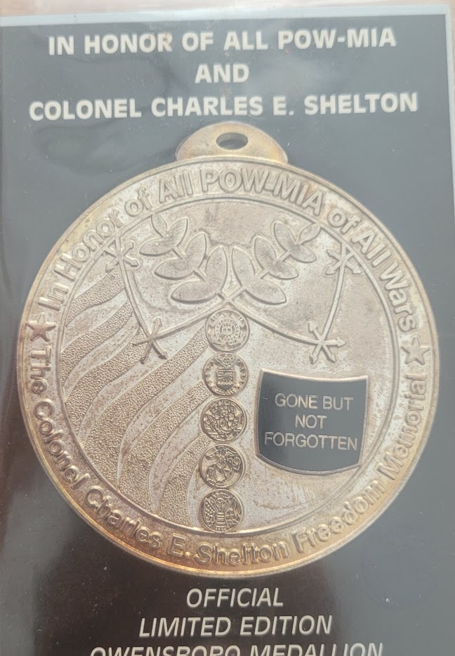 Medallion Commemorating Colonel Shelton Of Kentucky, The Last Vietnam ...