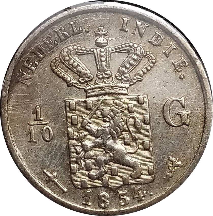 Netherlands East Indies, 1854, 1/10 Gulden - Coin Community Forum