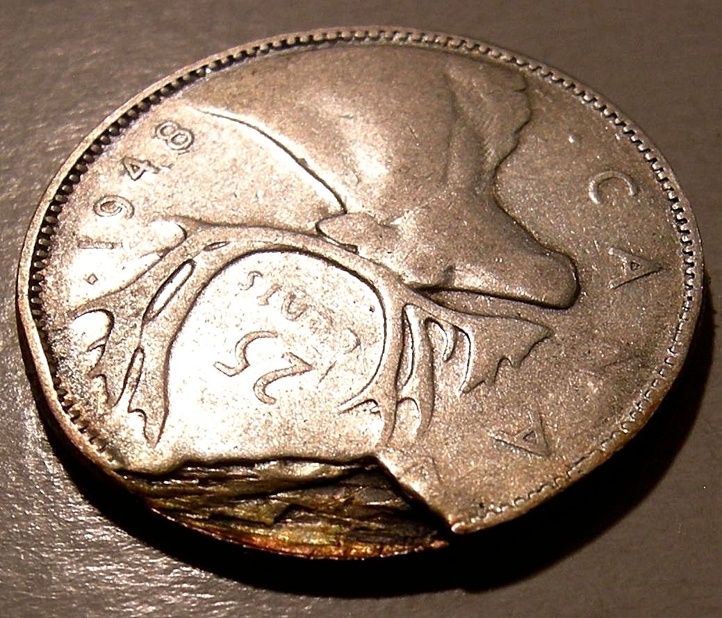 25 Cents 1948 - Chunk Missing - Coin Community Forum