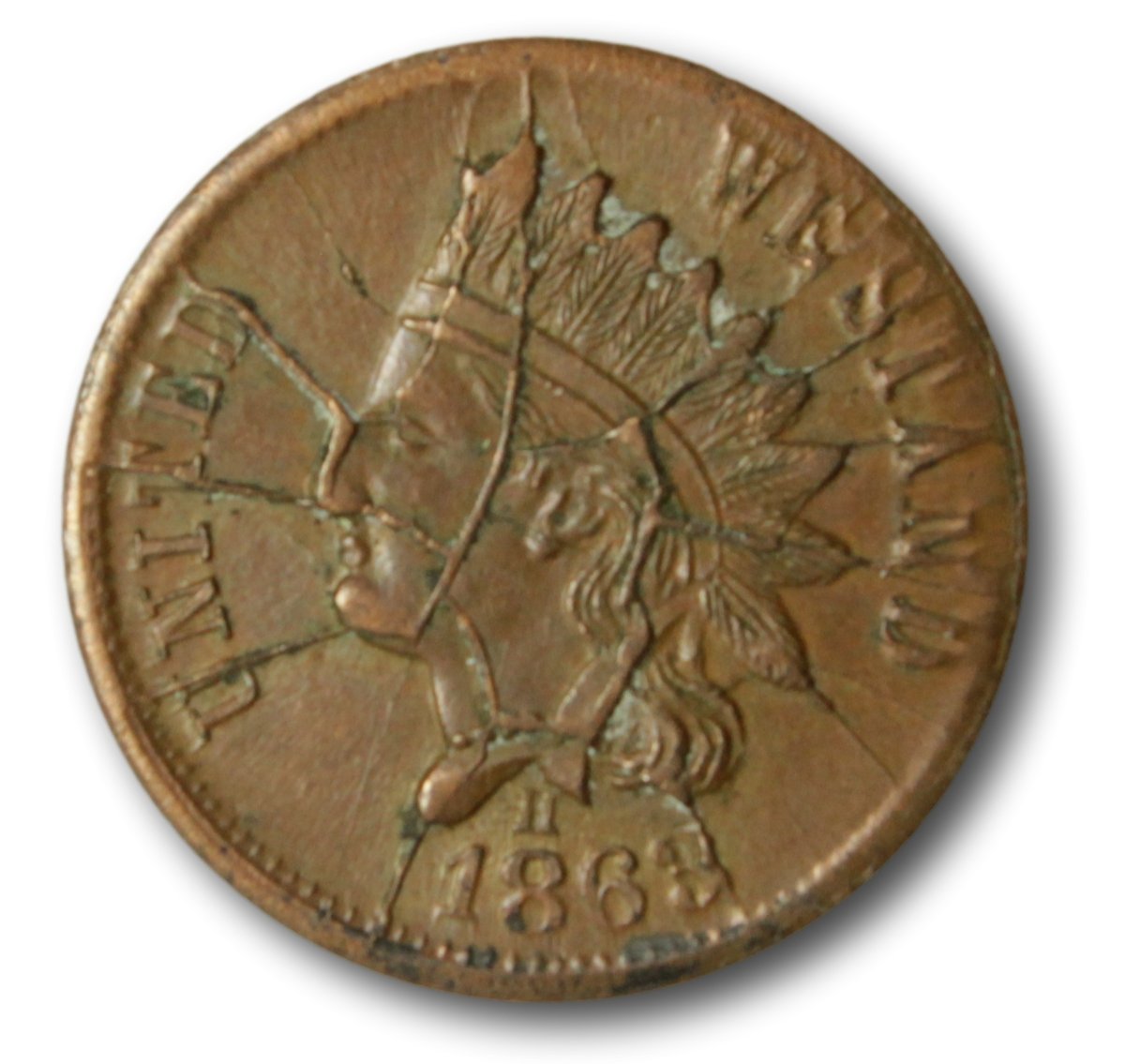 1863 Broas Pie Baker Shattered & Clashed Die Civil War Token - Coin ...