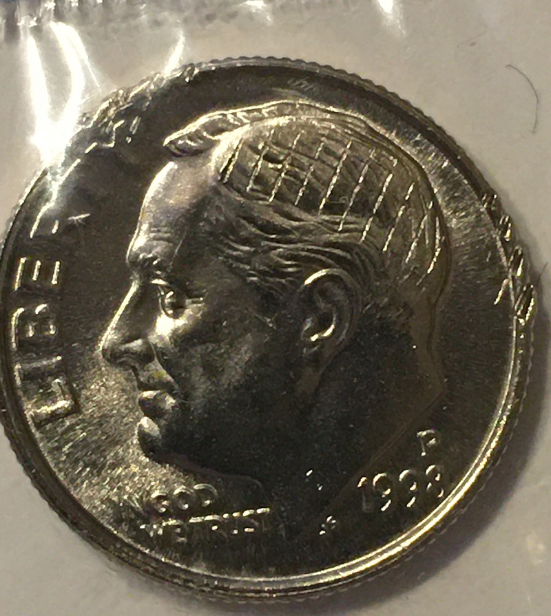 1998-P Roosevelt Dime In Cello. Mint Error/Damage? - Coin Community Forum