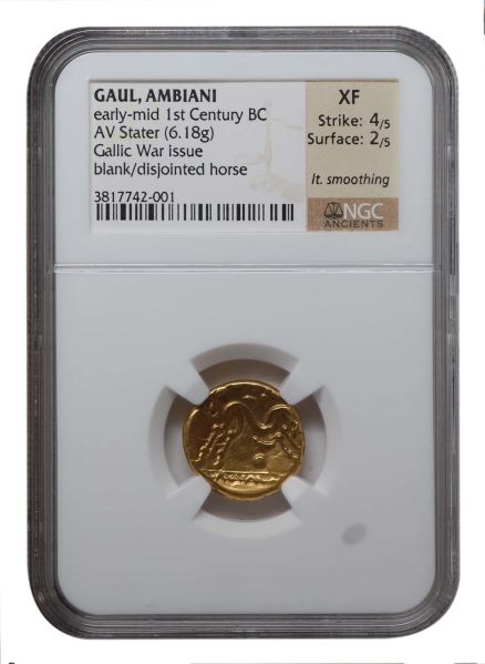 My First Certified Celtic Coin..ambiani Gold Stater Of 1st C - Coin ...