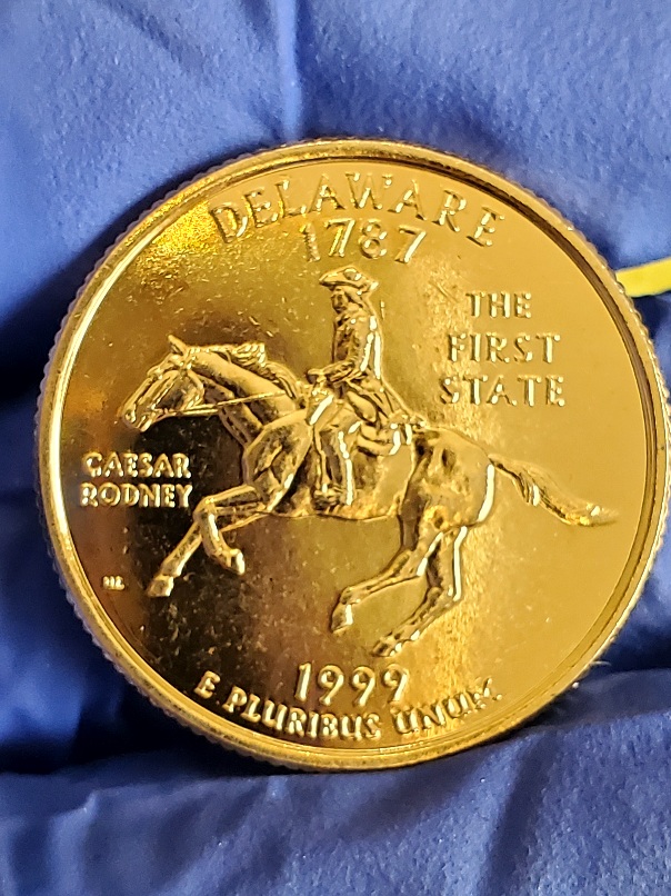 1999-D Delaware Quater Gold Color - Coin Community Forum