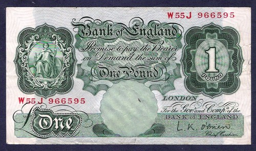 Green British Post World War 1 Pound Notes - Coin Community Forum
