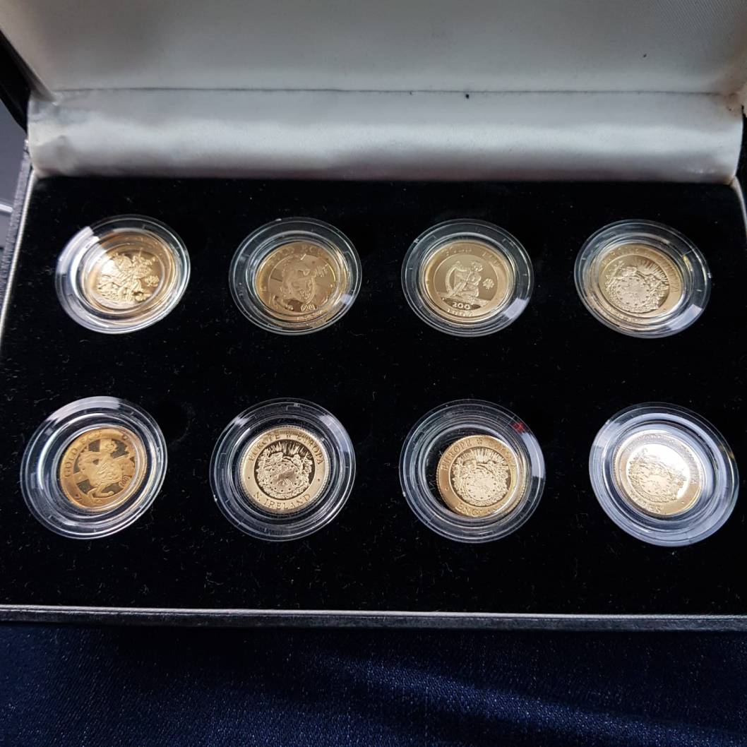 Gold Ecu Coins 1992 - England Scotland Wales N Ireland - 100 & 200 ...