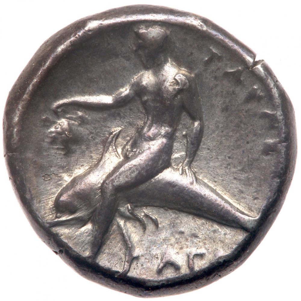 C302-290 BC Calabria Taras Silver Nomos - Coin Community Forum