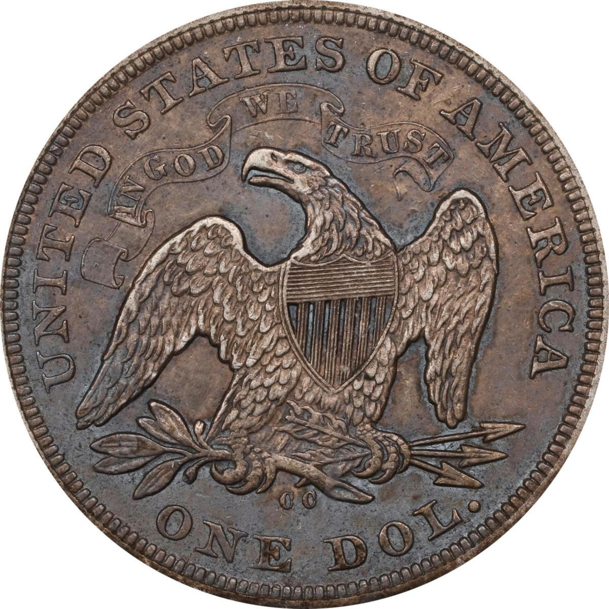 1870-CC $1 First Year Carson City Mint Liberty Seated Dollar Osburn ...