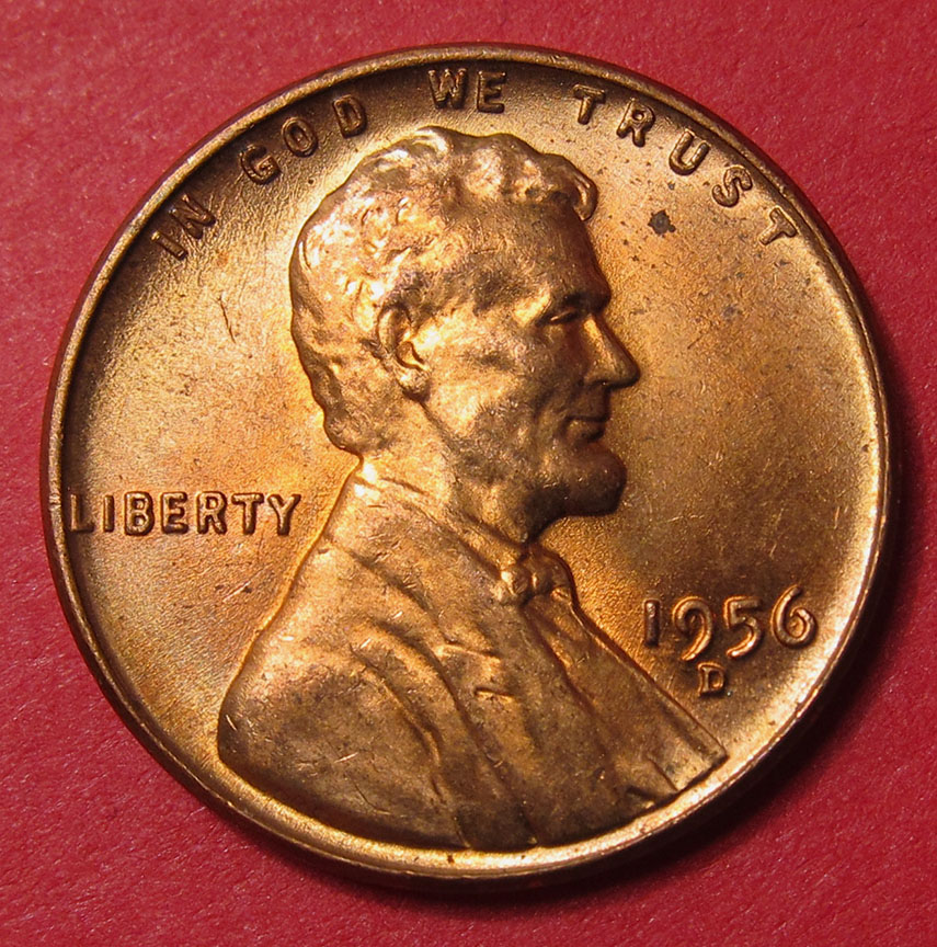 1956 D & D Lincoln Wheat Cent Repunched Mint Mark / RPM -016, FS-502 ...