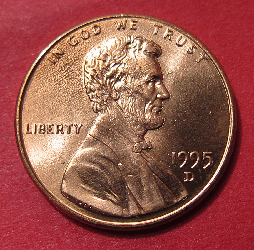 1995 D Lincoln Memorial Cent Doubled Die Doubled Die Obverse / DDO -001 ...