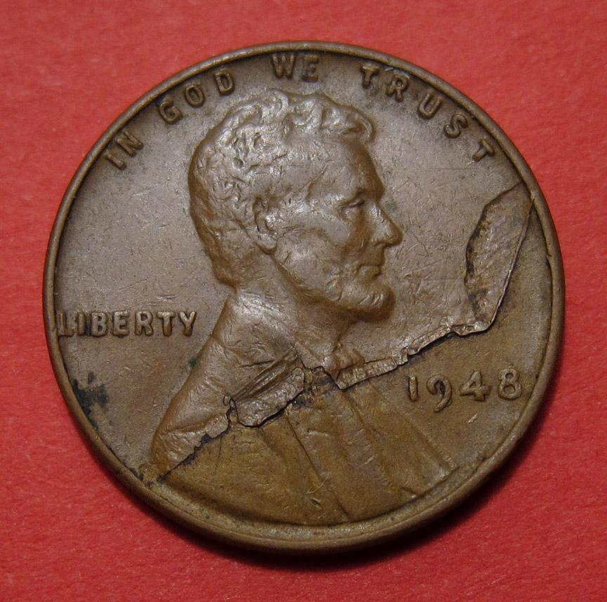 1948 Lincoln Wheat Cent Mint Error - Lamination Cracks - Coin Community ...