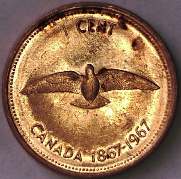 1967 Canadian Cent Error On Cent Reverse - Coin Community Forum