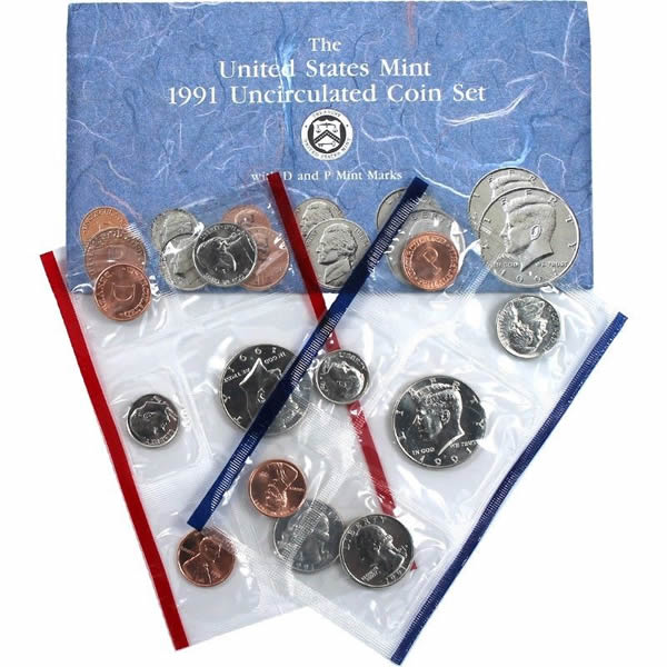 1991 US Mint Set Mintage Figures and Contents from Coin Community