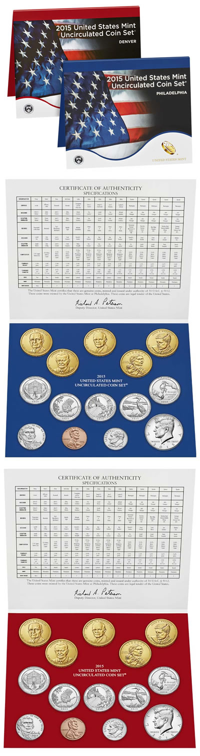 2015 US Mint Set Mintage Figures and Contents from Coin Community