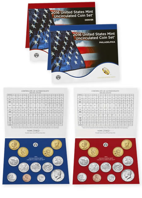 2016 US Mint Set Mintage Figures and Contents from Coin Community
