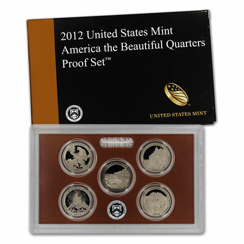 2012 US Proof America the Beautiful - National Park Quarters Set ...
