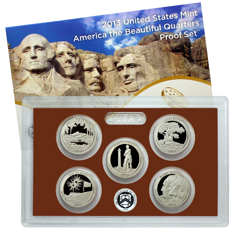 2013 US Proof America the Beautiful - National Park Quarters Set ...
