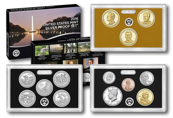 2016 Silver US Proof Set Mintage Figures and Contents from Coin Community