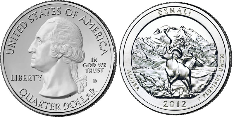 2012 D Denali National Park America the Beautiful Quarter Photos ...